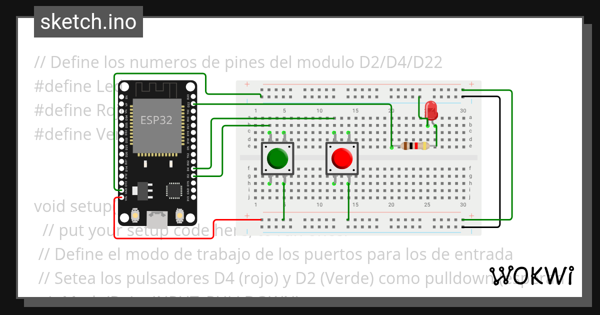 Ejercicio 1 - Wokwi ESP32, STM32, Arduino Simulator