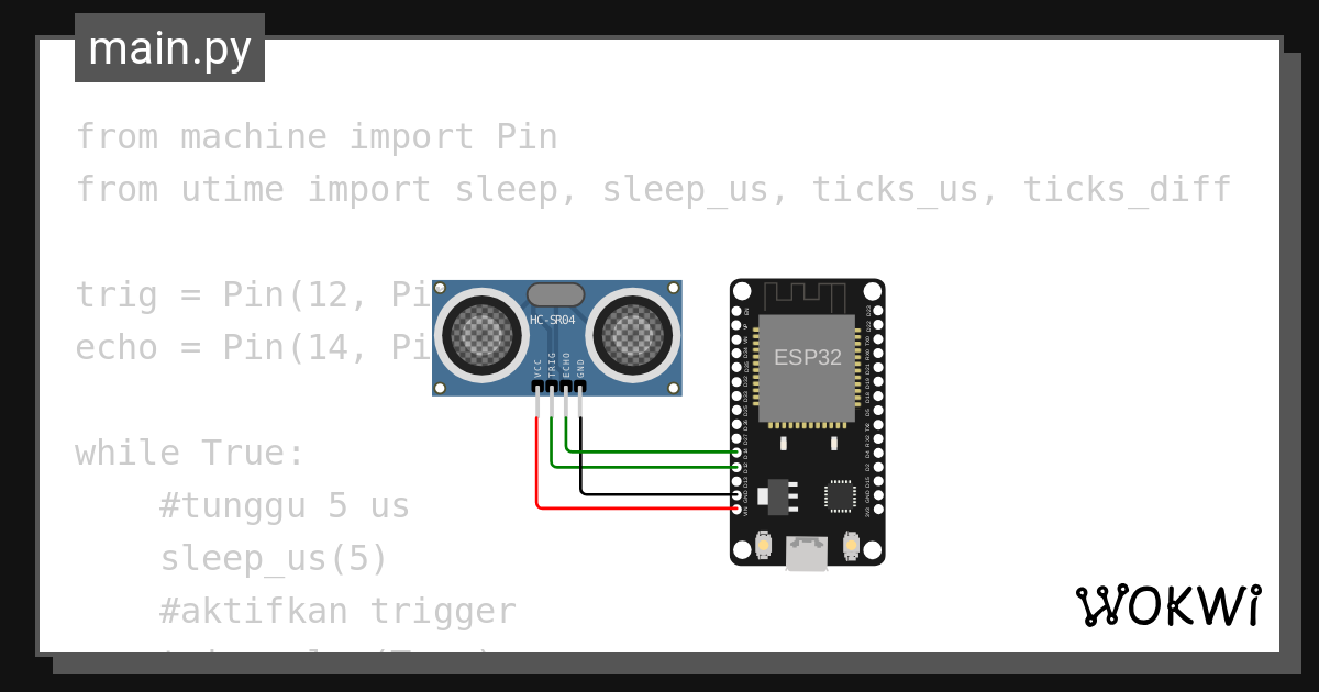 P3 Sensorultrasonik Wokwi Esp32 Stm32 Arduino Simulator 3617