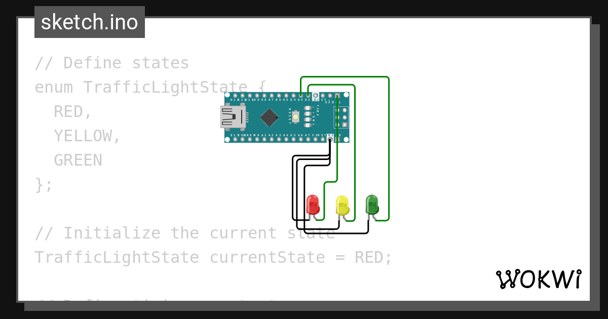 Traffic Light State Machine Func Wokwi Esp32 Stm32 Arduino Simulator 3755
