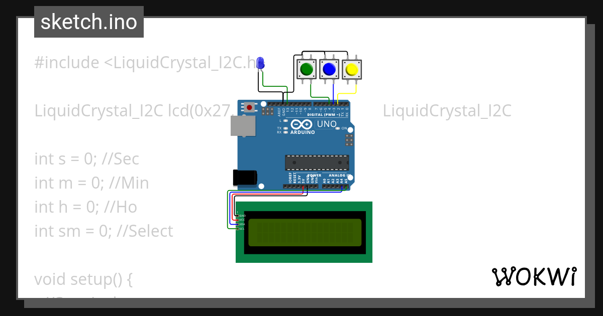 Lcd SW2 E1 - Wokwi ESP32, STM32, Arduino Simulator