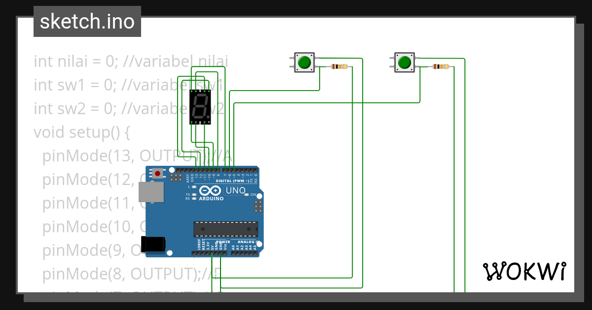 Tugas PAM 5 - Wokwi ESP32, STM32, Arduino Simulator