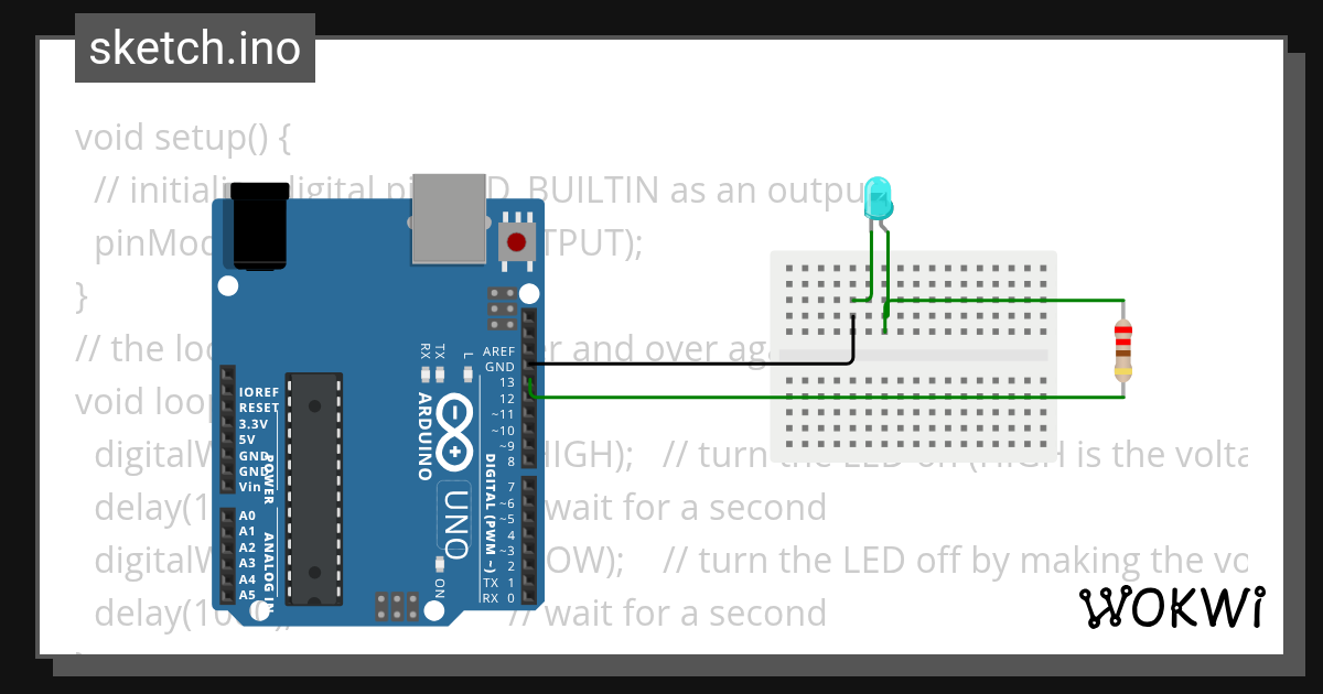 Arduino Glow Bulb Exp-1 - Wokwi ESP32, STM32, Arduino Simulator