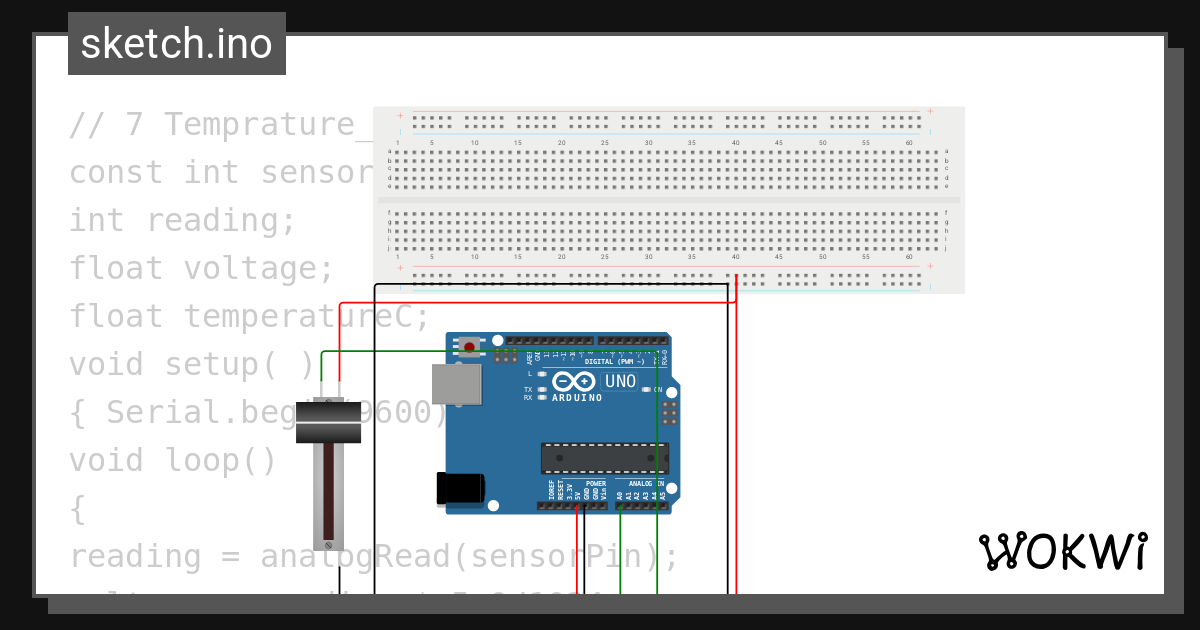 Tempraturesensor Connected With Pc Wokwi Esp32 Stm32 Arduino Simulator