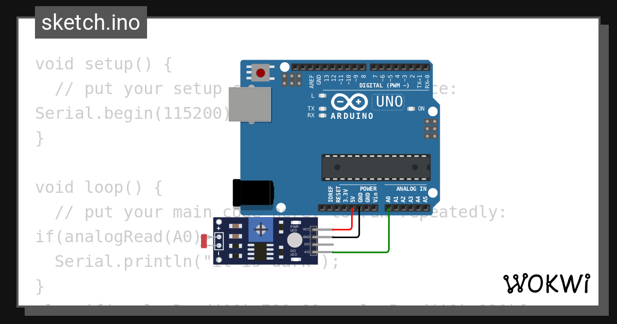 Photo Resistor Wokwi Esp32 Stm32 Arduino Simulator 5878