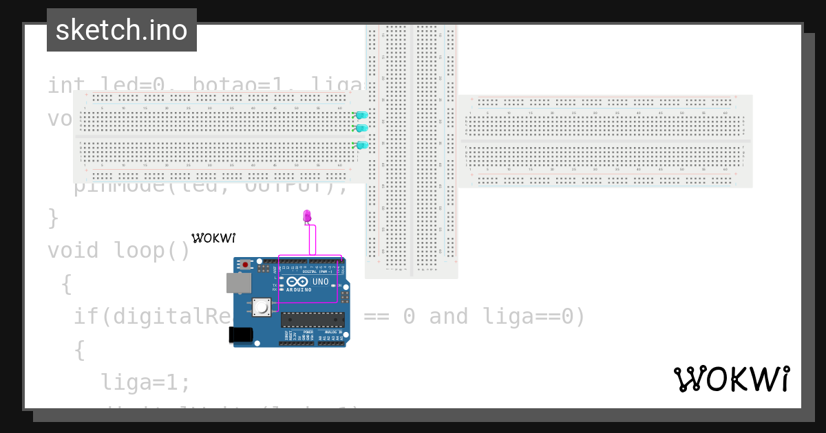 Botão Liga E Desliga Wokwi Esp32 Stm32 Arduino Simulator
