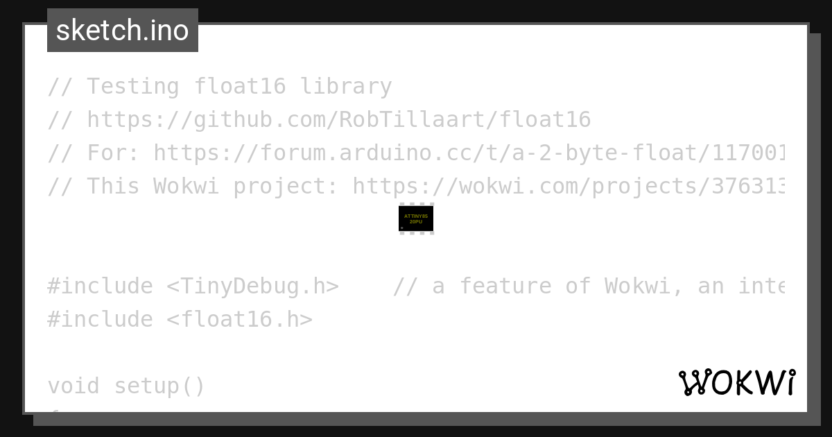 Testing The Float16 Library Wokwi Esp32 Stm32 Arduino Simulator 5015