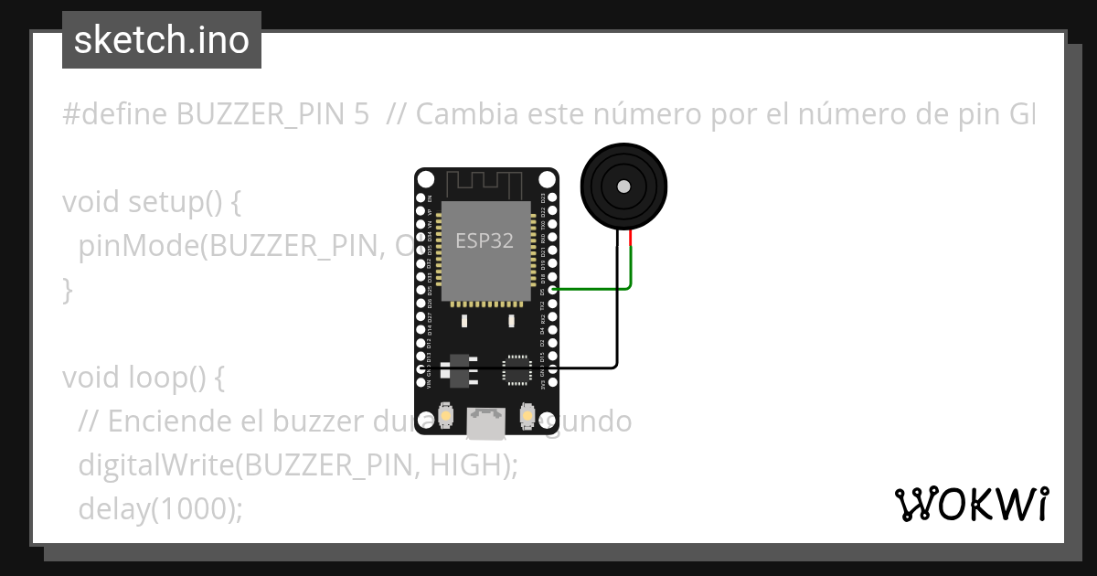 buzzer - Wokwi ESP32, STM32, Arduino Simulator