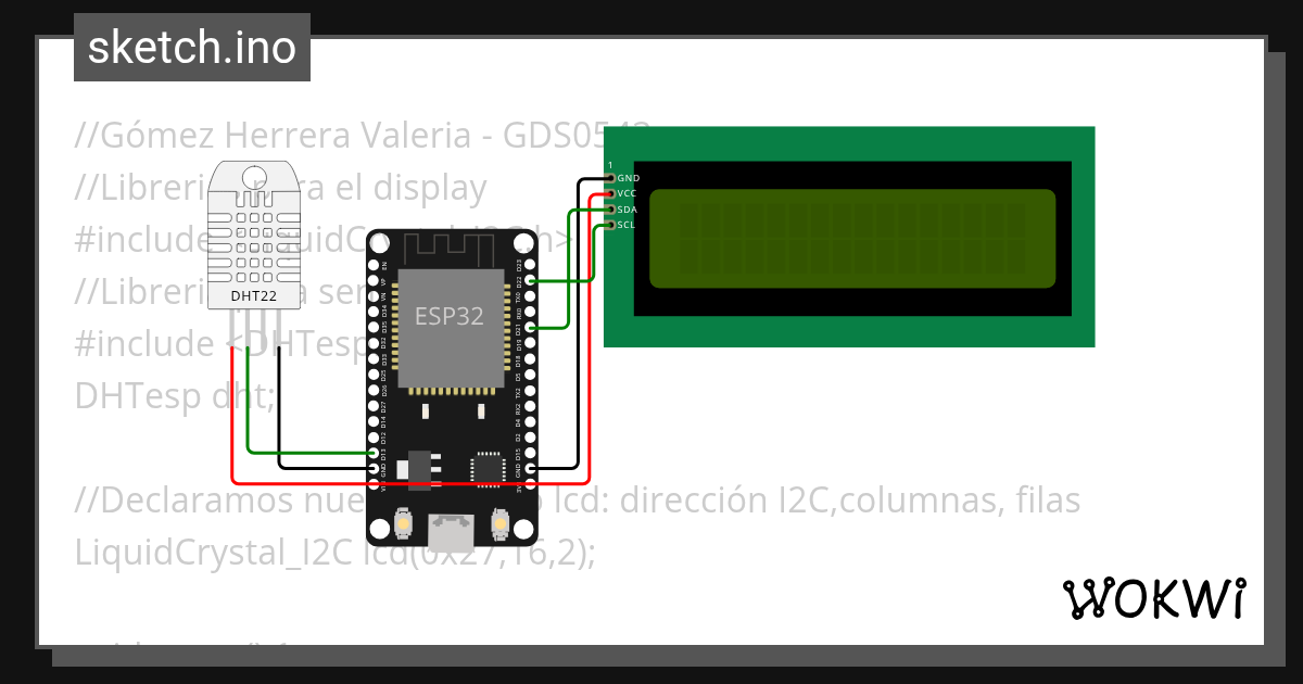 LCD I2C - Wokwi ESP32, STM32, Arduino Simulator