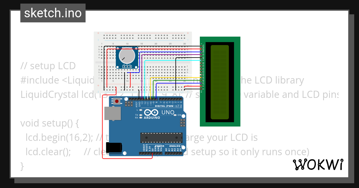Basic LCD - Wokwi ESP32, STM32, Arduino Simulator