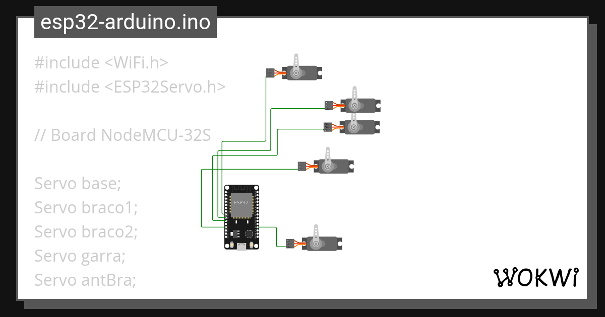 esp32 microservo wifi personalizado - Wokwi ESP32, STM32, Arduino Simulator