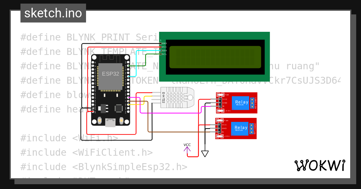 Pengkondisi Suhu Ruang Wokwi Esp32 Stm32 Arduino Simulator
