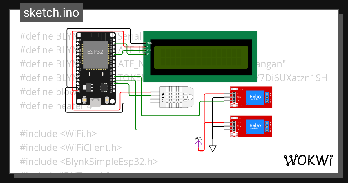 Pengkondisi Suhu Ruang - Wokwi ESP32, STM32, Arduino Simulator