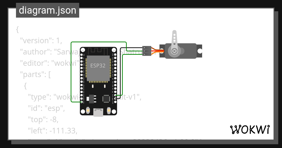 LAB 2 SERVO MOTOR - Wokwi ESP32, STM32, Arduino Simulator