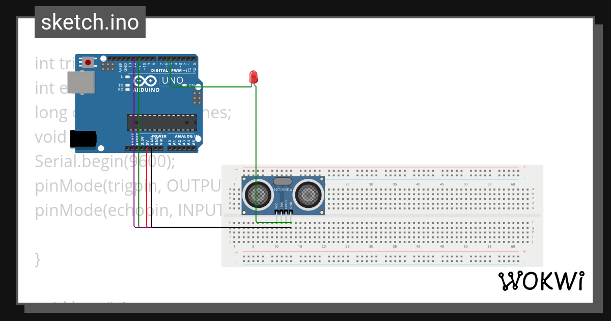 Sensor Ultrasonic Wokwi Esp32 Stm32 Arduino Simulator 