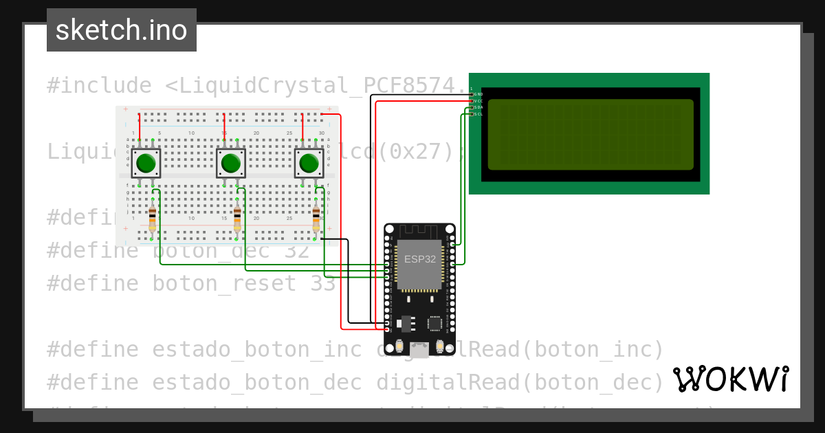 Contador Wokwi Esp32 Stm32 Arduino Simulator 2077