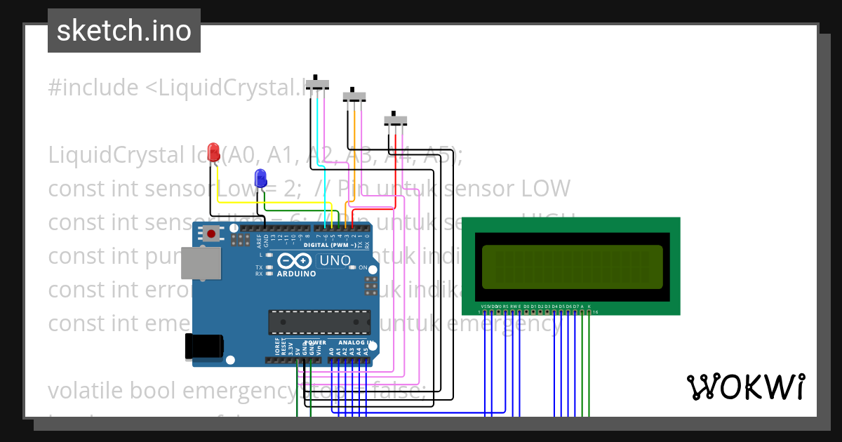 Tugas Modul 5 - Wokwi ESP32, STM32, Arduino Simulator