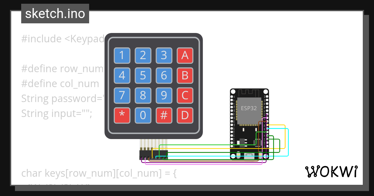 keypad - Wokwi ESP32, STM32, Arduino Simulator