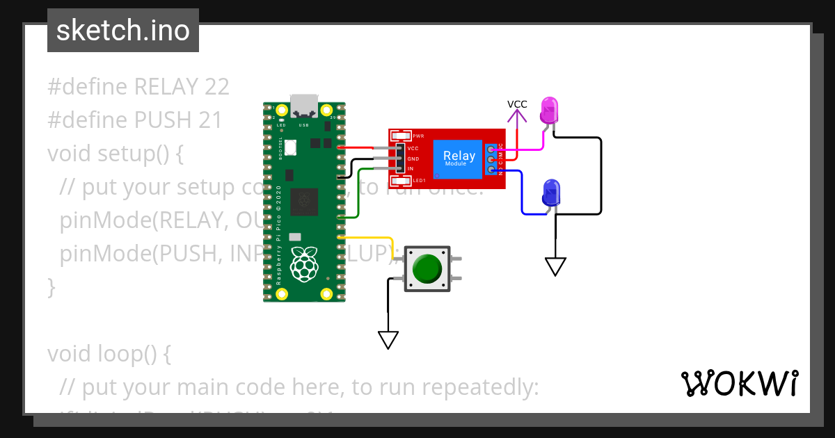 relay - Wokwi ESP32, STM32, Arduino Simulator