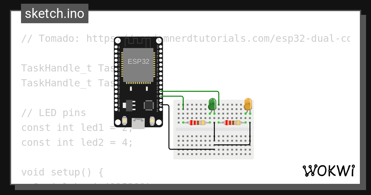 Multithread Ex1esp32 Wokwi Esp32 Stm32 Arduino Simulator 4455
