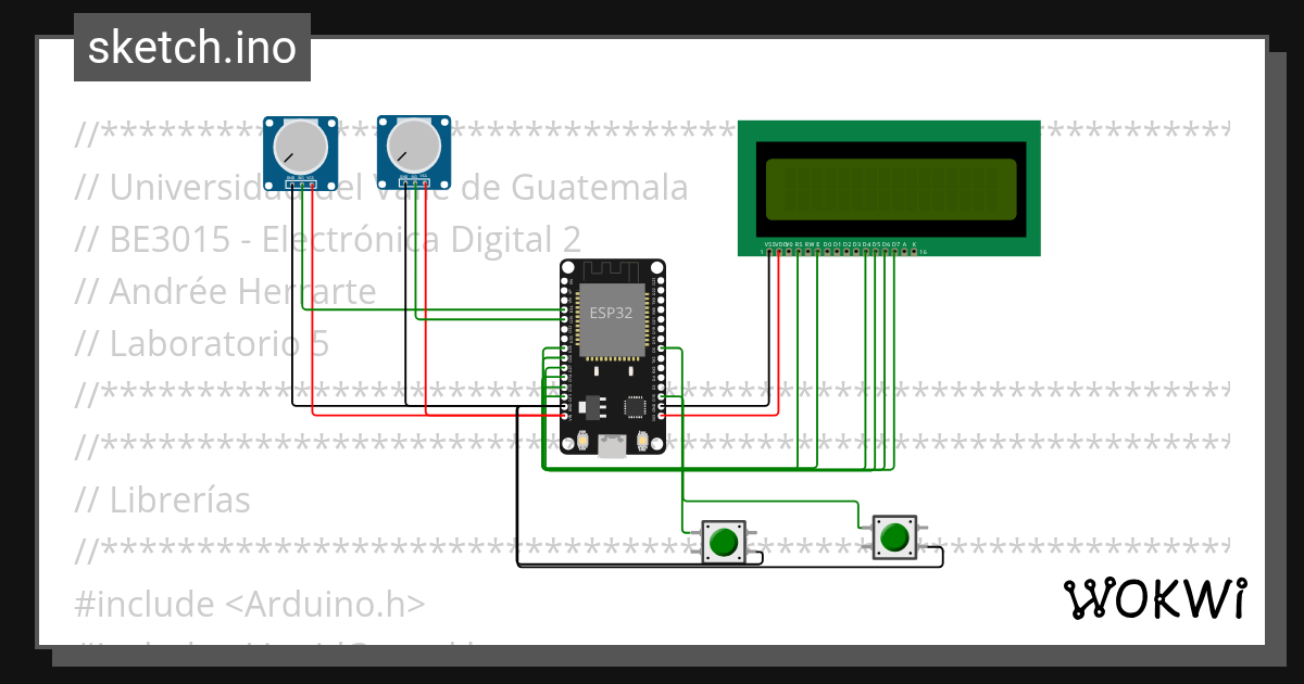Laboratorio5 - Wokwi ESP32, STM32, Arduino Simulator