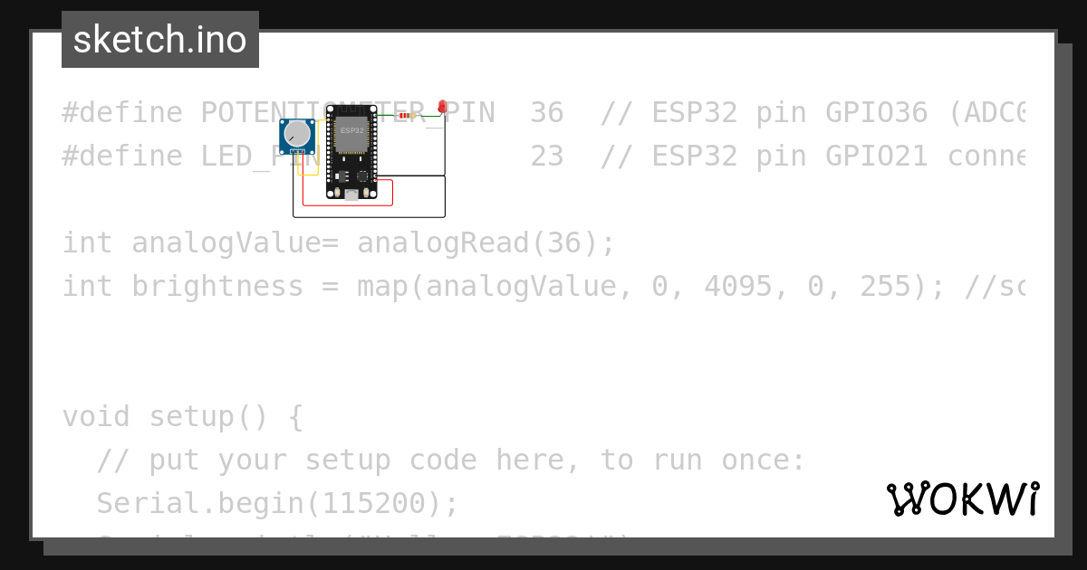 Fading Led Wokwi Esp32 Stm32 Arduino Simulator 