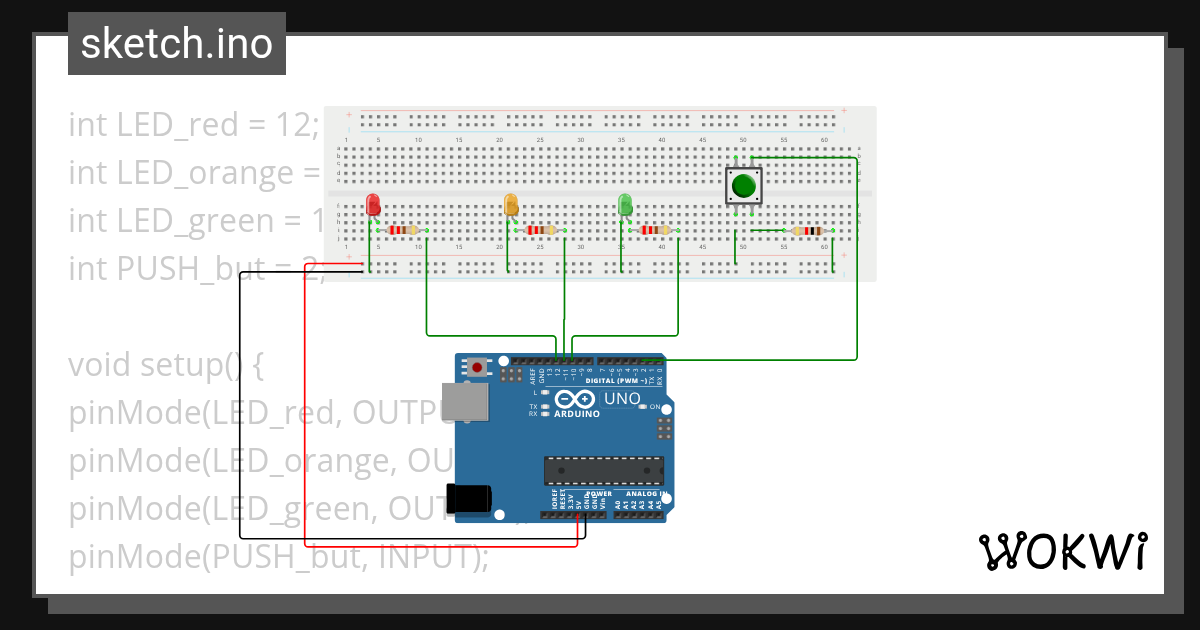 traffic light - Wokwi ESP32, STM32, Arduino Simulator