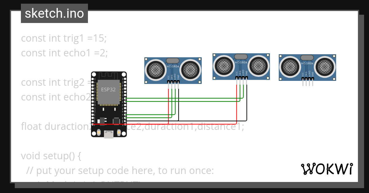 Ultrasonic sensor - Wokwi ESP32, STM32, Arduino Simulator Ultrasonic sensor - Wokwi ESP32, STM32, Arduino Simulator