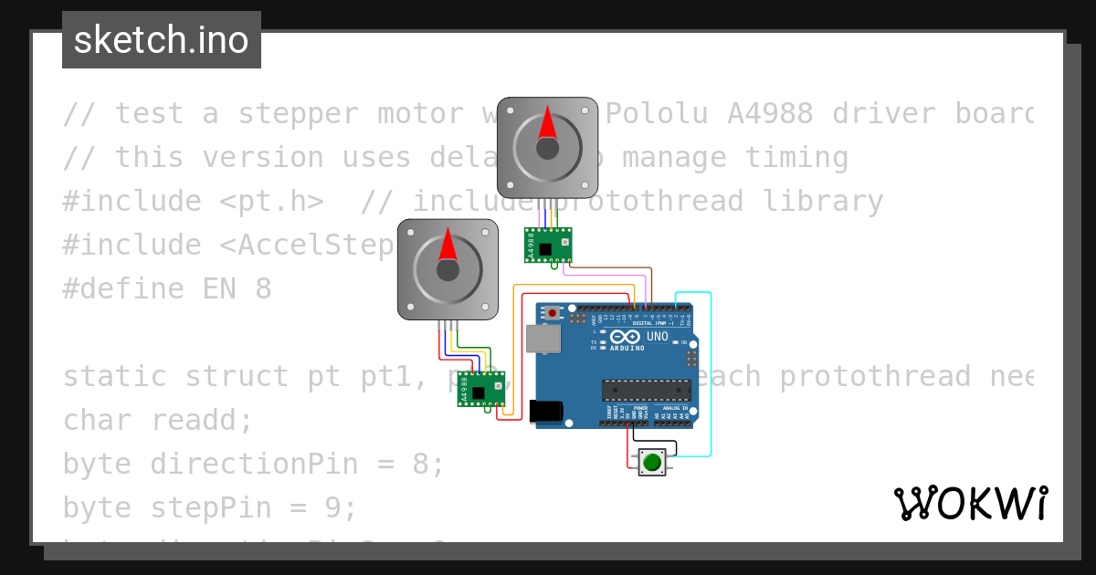 Stepper Motor And Button Copy Wokwi Esp32 Stm32 Arduino Simulator 0593