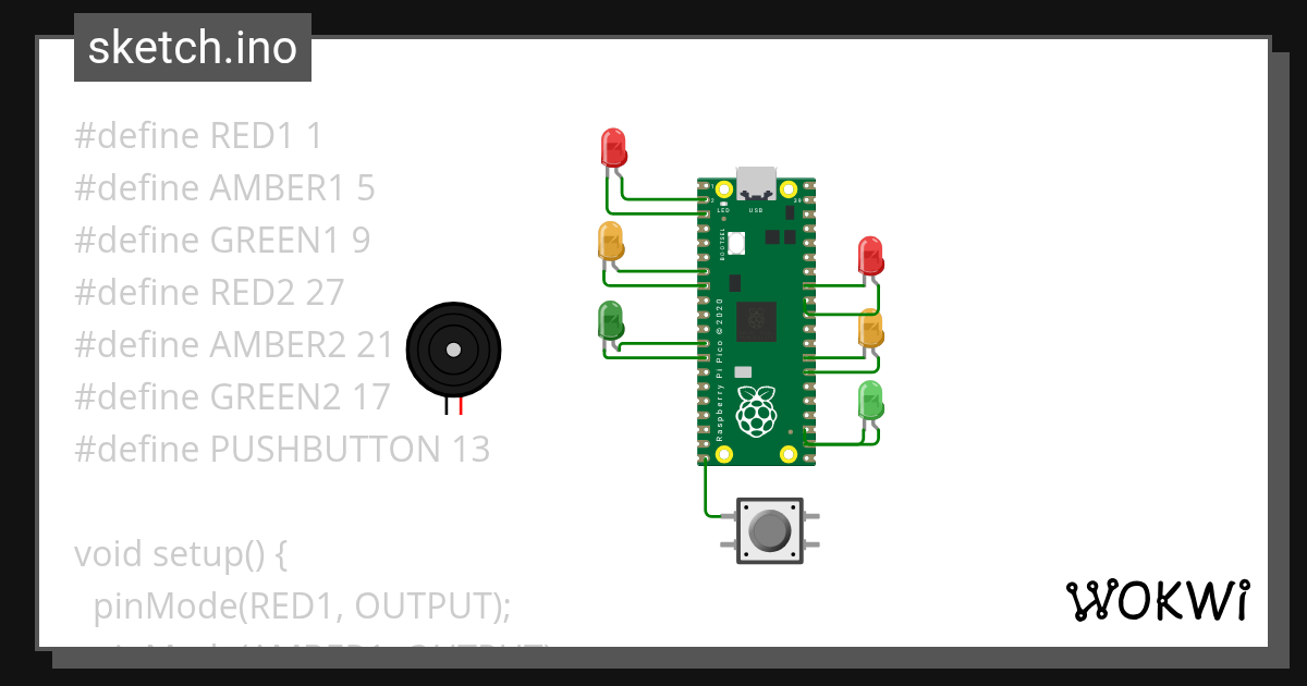 Nicola_REDLIGHT-GREENLIGHT-AMBER - Wokwi ESP32, STM32, Arduino Simulator