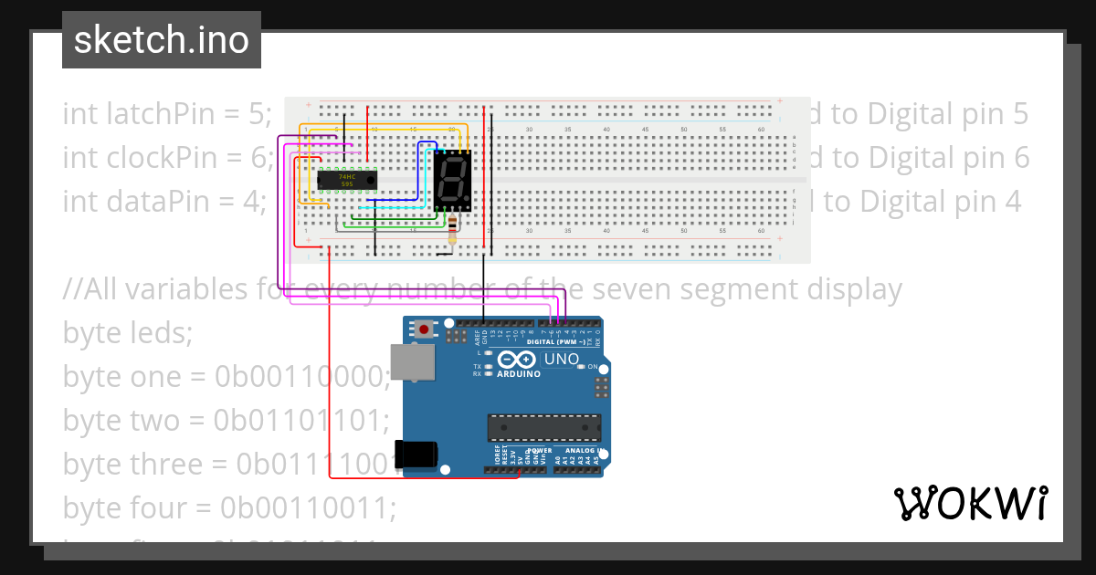 Shift out register 7-digit display - Wokwi ESP32, STM32, Arduino Simulator Shift out register 7-digit display - Wokwi ESP32, STM32, Arduino Simulator