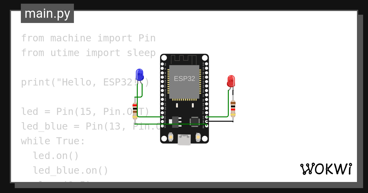 Micropython Blink Esp32 Copy Wokwi Esp32 Stm32 Arduino Simulator 1994