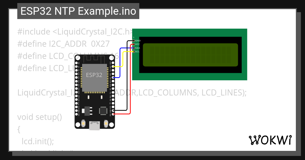 LCD micro I2C - Wokwi ESP32, STM32, Arduino Simulator LCD micro I2C - Wokwi ESP32, STM32, Arduino Simulator