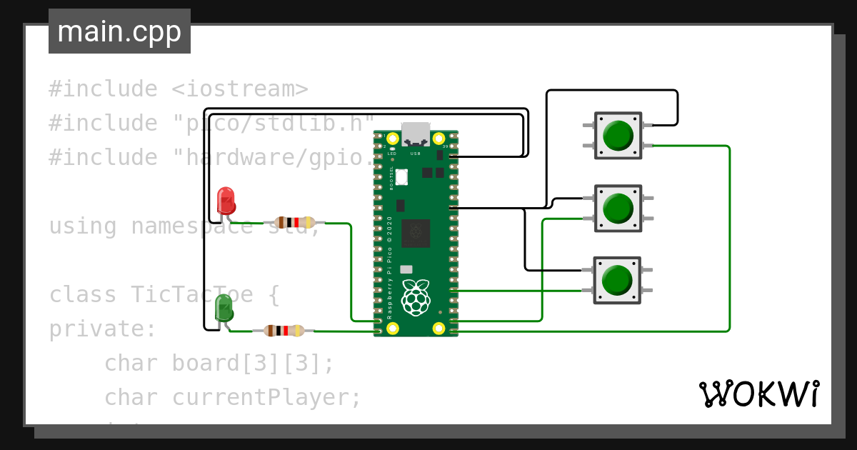 Tic Tac Toe Demo Wokwi Esp32 Stm32 Arduino Simulator 