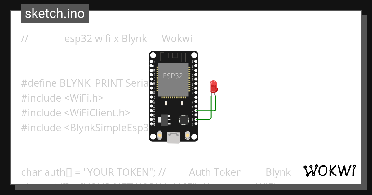 link blink - Wokwi ESP32, STM32, Arduino Simulator