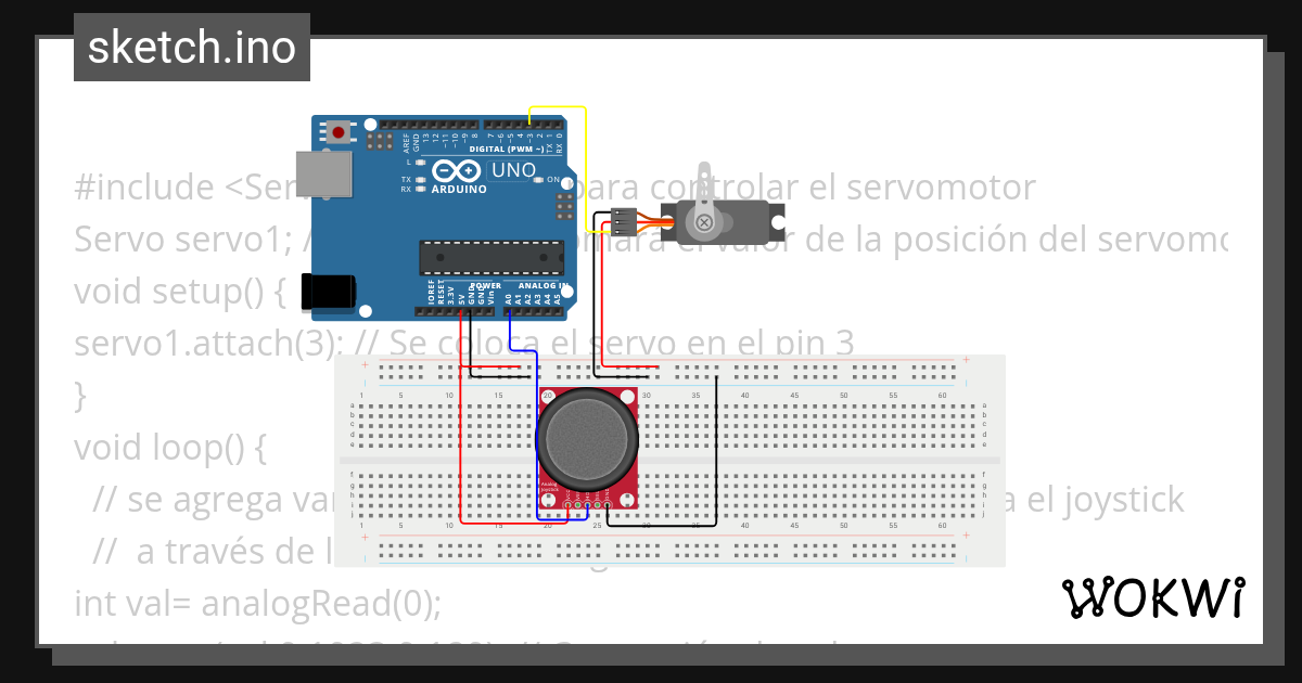 joystick _servo - Wokwi ESP32, STM32, Arduino Simulator