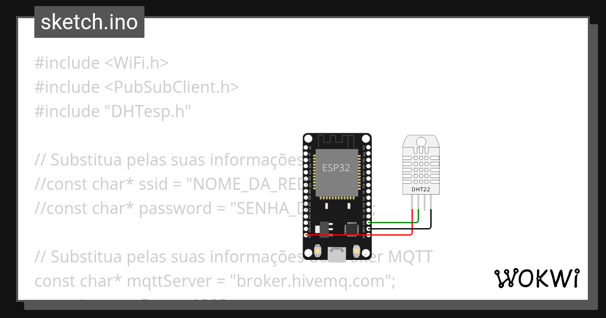 Enviar men temp - Wokwi ESP32, STM32, Arduino Simulator