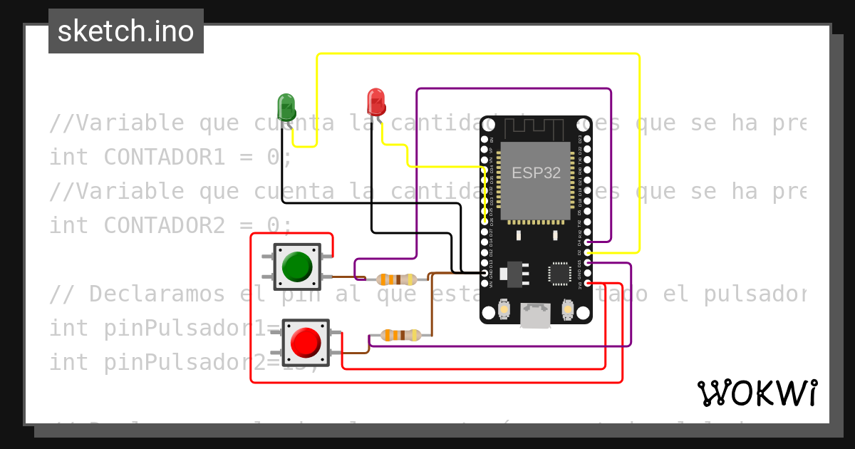 Contador2leds Wokwi Esp32 Stm32 Arduino Simulator 