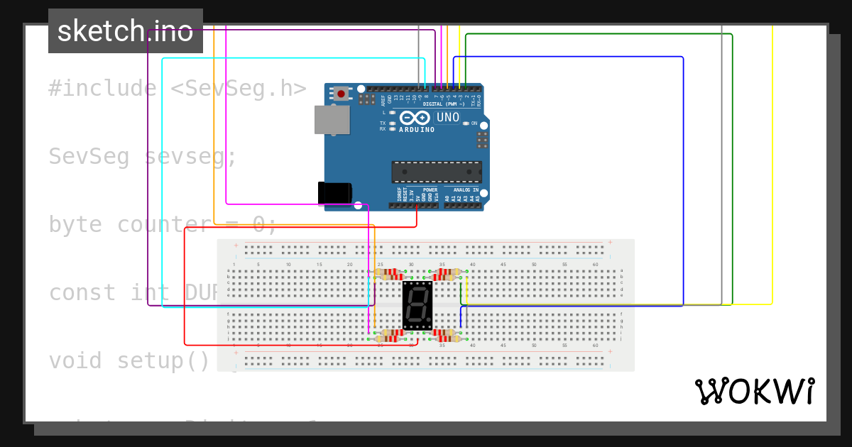 7 Segement Demo Wokwi Esp32 Stm32 Arduino Simulator 5987