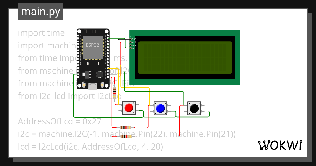 izquierda y derecha - Wokwi ESP32, STM32, Arduino Simulator