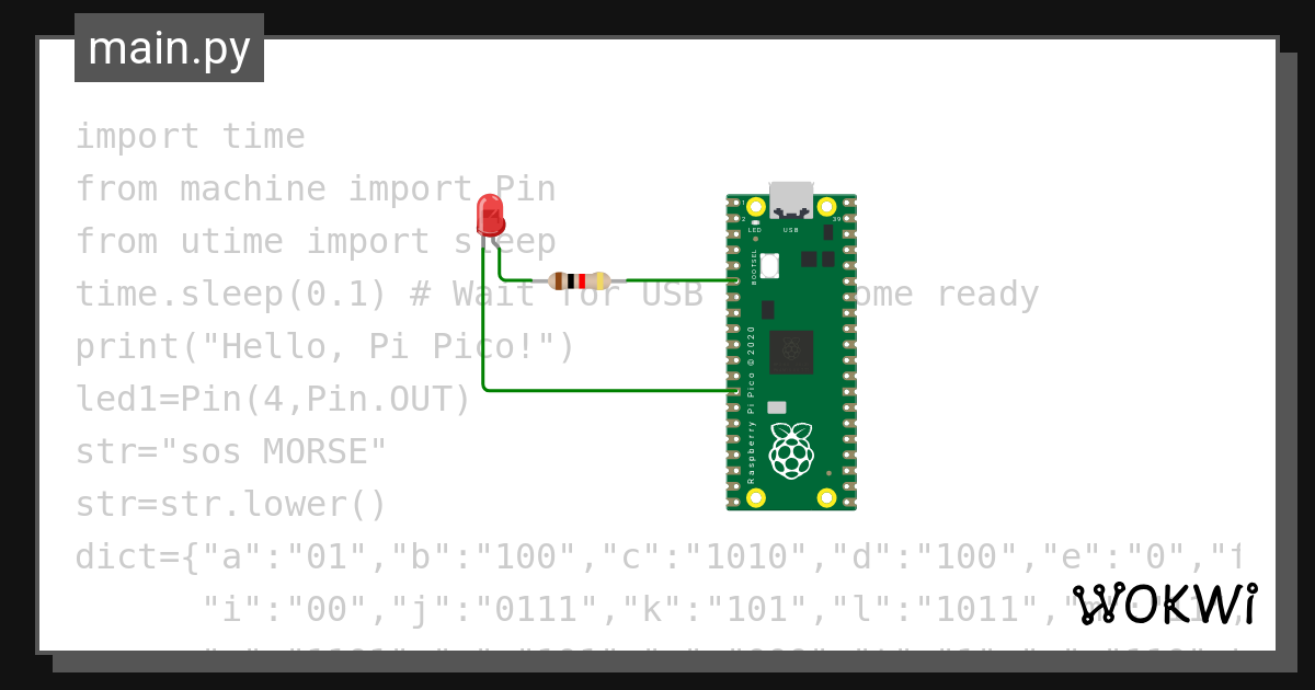 Sentence In Morse Code Wokwi Esp32 Stm32 Arduino Simulator