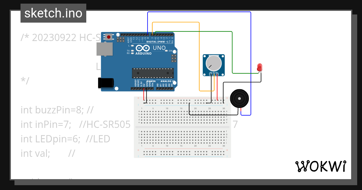 20230922 Hc Sr505人體紅外線感測專題 Wokwi Esp32 Stm32 Arduino Simulator 6853