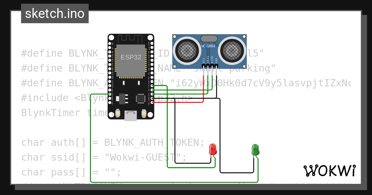 Smart Parking 1and2 Wokwi Esp32 Stm32 Arduino Simulator 3422