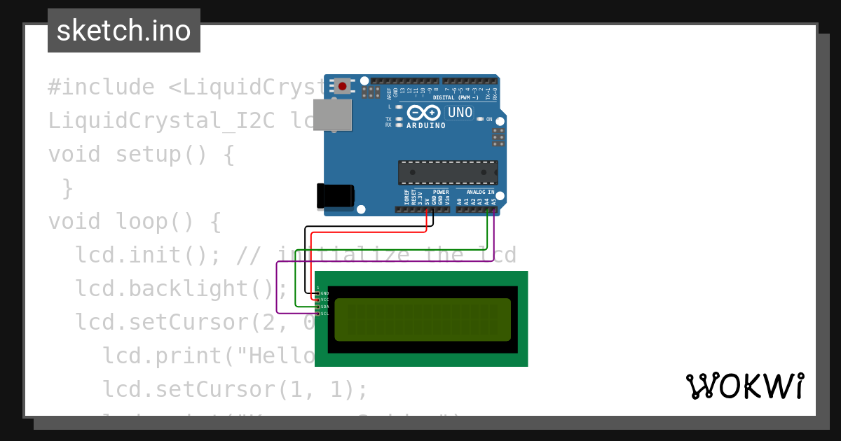 แสดงข้อความที่หน้าจอ Wokwi Esp32 Stm32 Arduino Simulator 2306