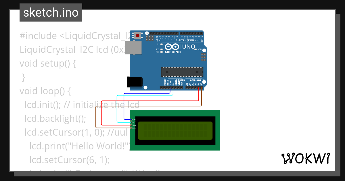 แสดงข้อความที่หน้าจอ Wokwi Esp32 Stm32 Arduino Simulator 4399