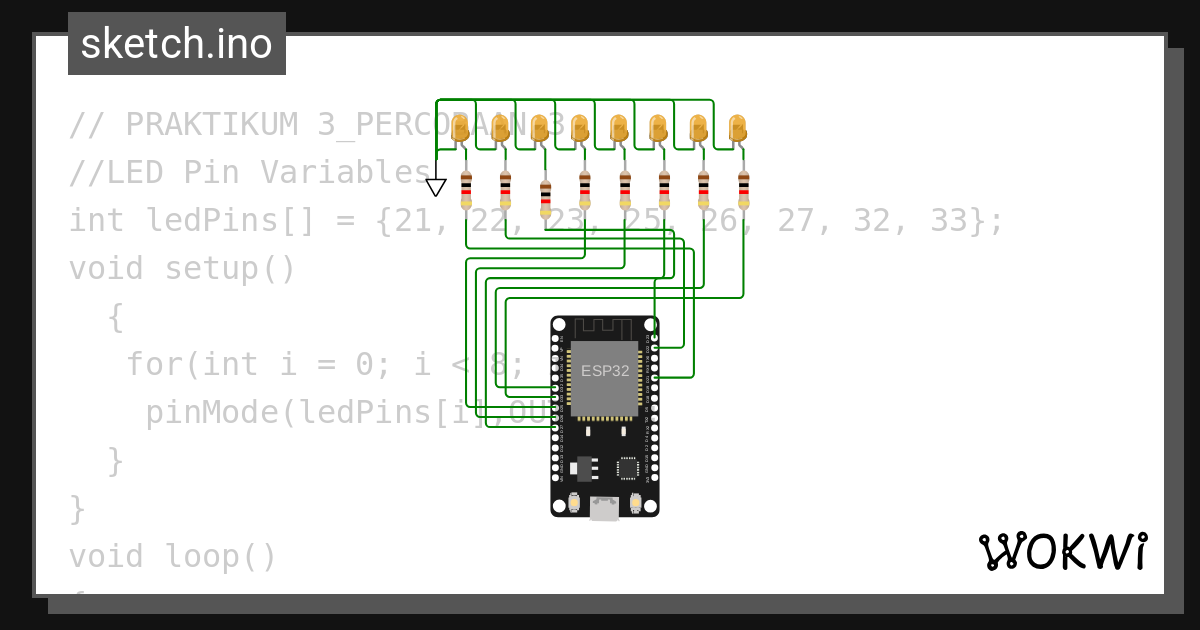 Percobaan3p3 Wokwi Esp32 Stm32 Arduino Simulator 