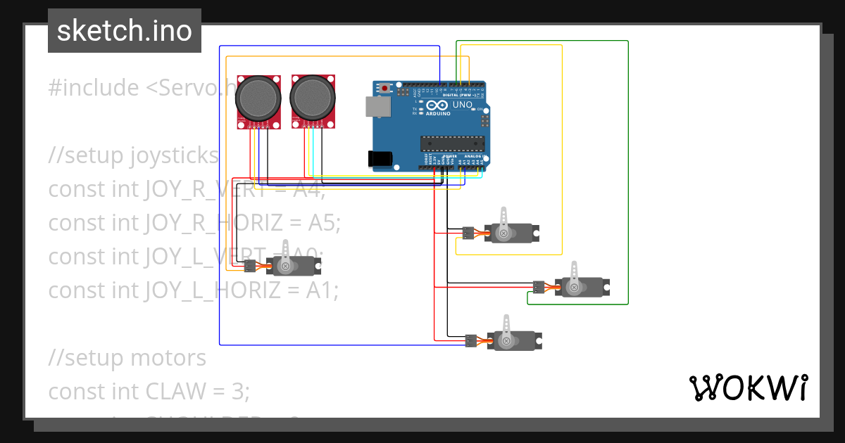robot arm Copy - Wokwi ESP32, STM32, Arduino Simulator