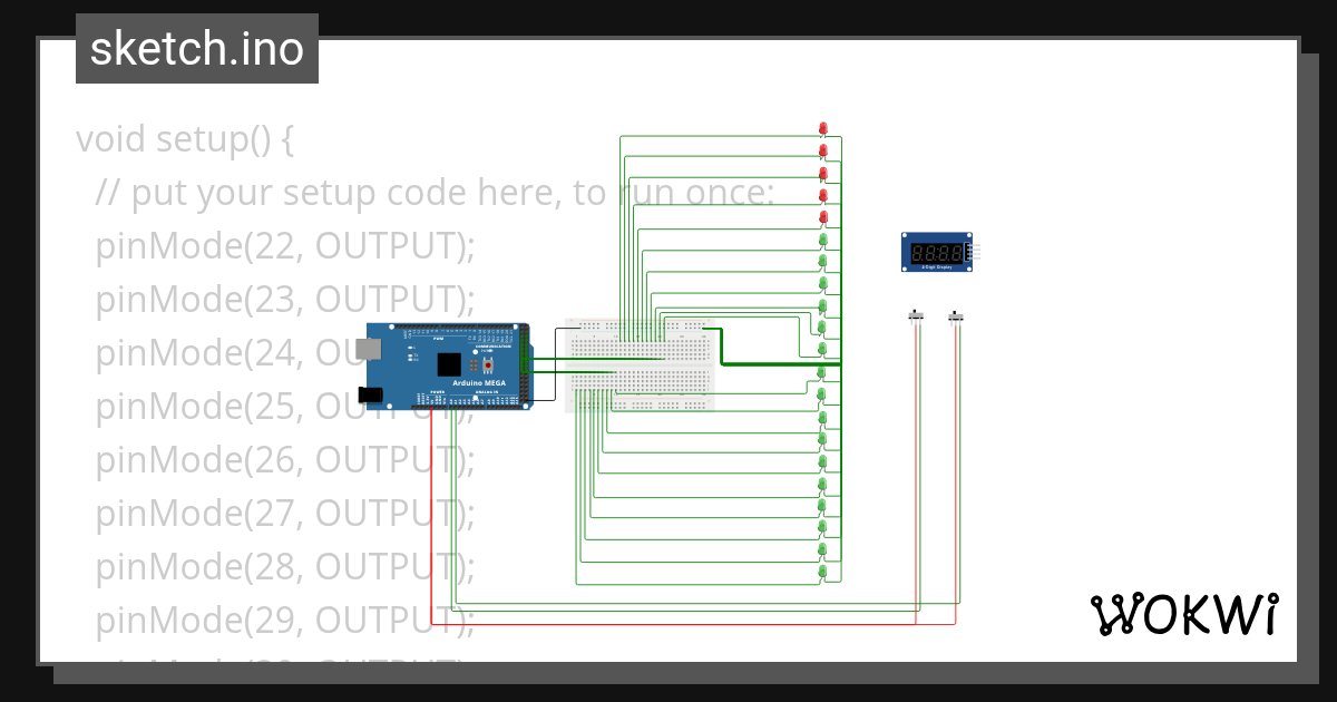 Led 7seg Wokwi Esp32 Stm32 Arduino Simulator