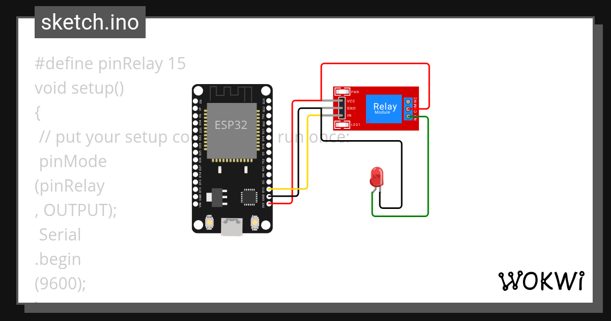 PROJECT ESP32 RELAY #4 - Wokwi ESP32, STM32, Arduino Simulator