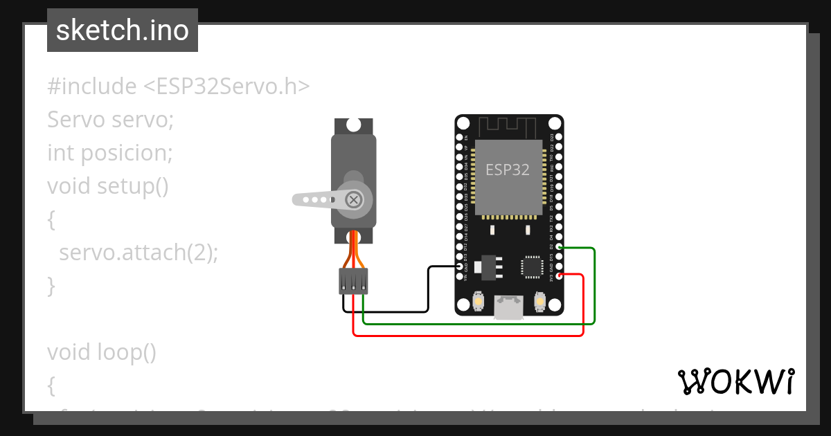 Servo Sencillo Wokwi Esp32 Stm32 Arduino Simulator 6647
