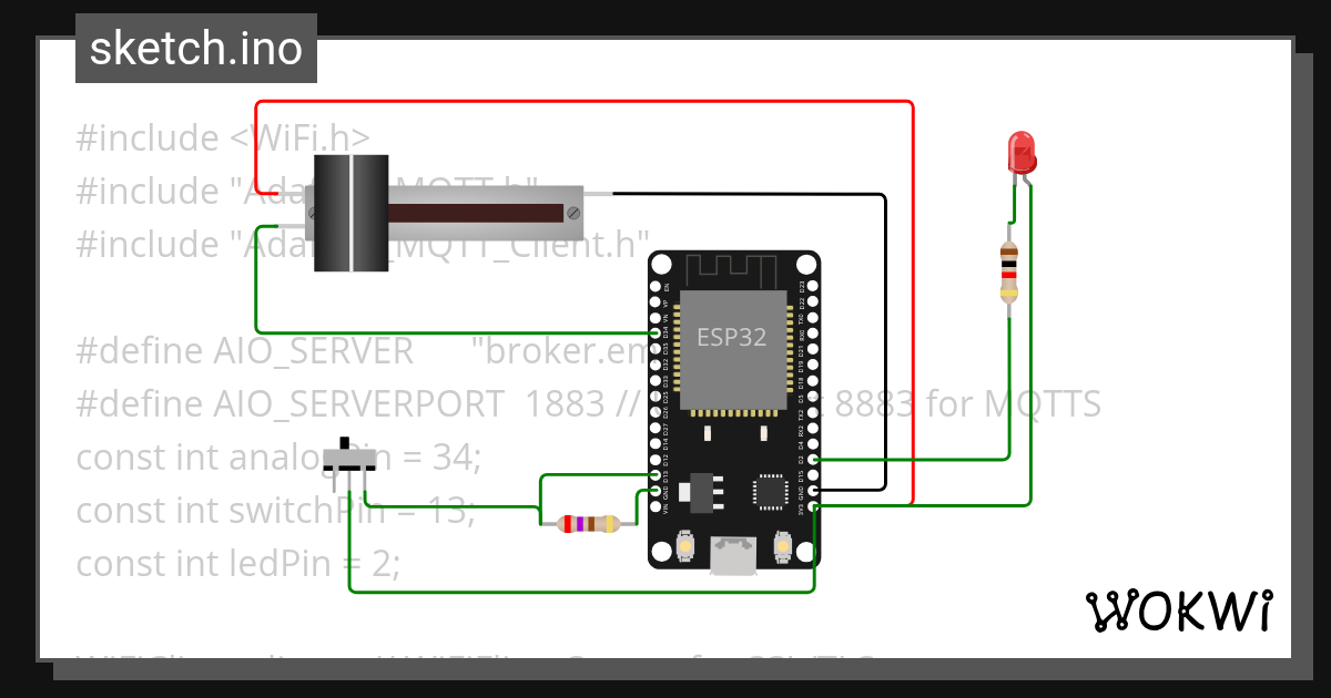 Vest-Controller Player 1 - Wokwi ESP32, STM32, Arduino Simulator
